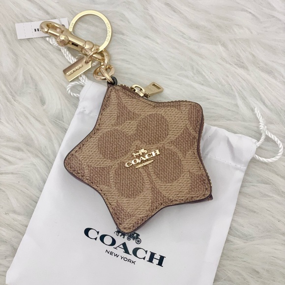 Coach | Accessories | Nwt Coach Star Bag Charm In Signature Canvas In ...